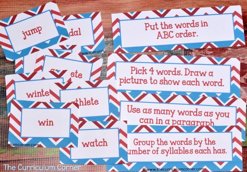 Winter Sports Games Printables | Math & Literacy Centers from The ...