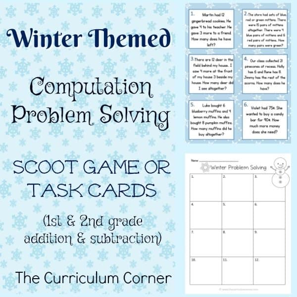 FREE Winter Themed Computation Problem Solving from The Curriculum ...