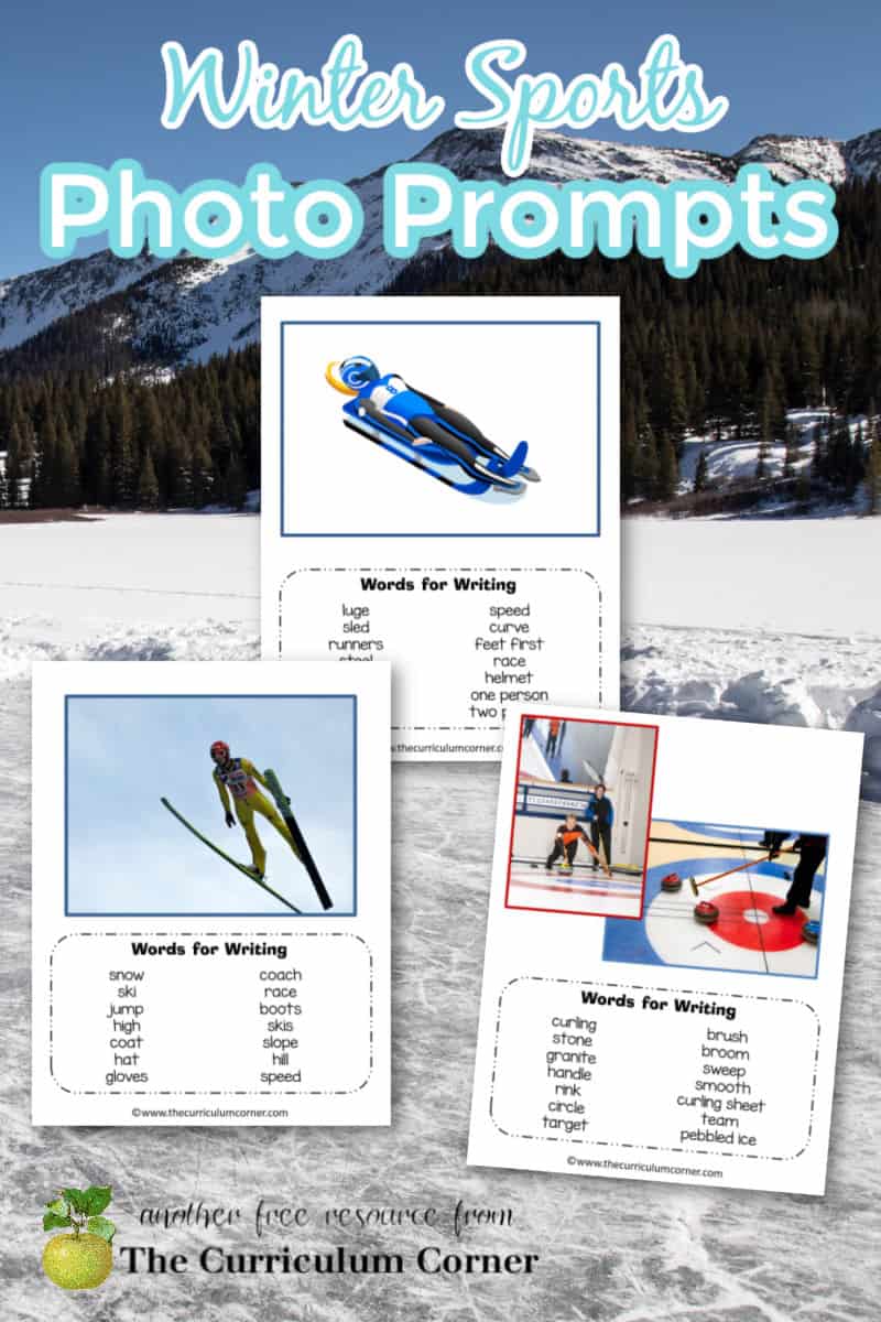Winter Sports Photo Prompts - The Curriculum Corner 123