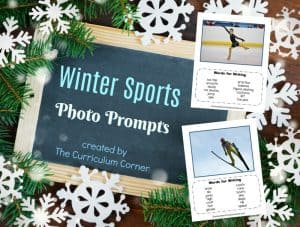 Winter Sports Photo Prompts - The Curriculum Corner 123