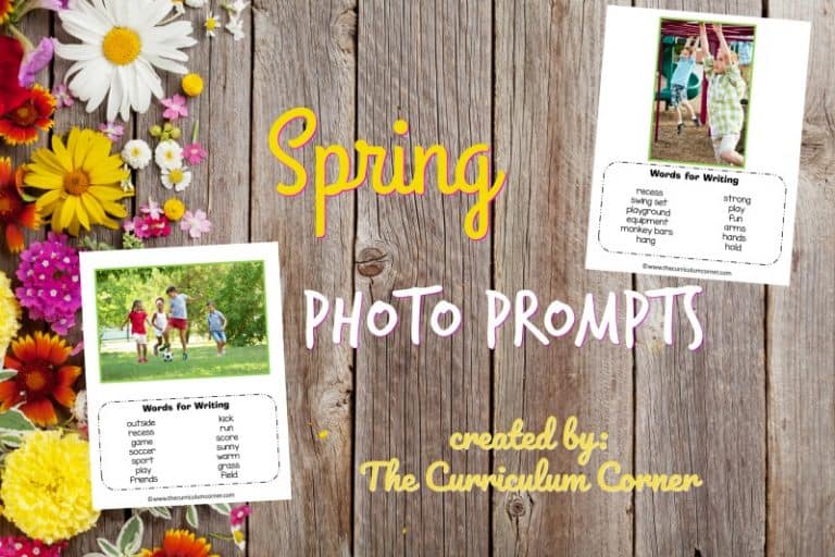 Spring Photo Prompts - The Curriculum Corner 123