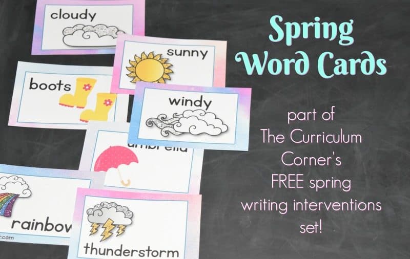 FREE Spring Writing Interventions from The Curriculum Corner - The ...