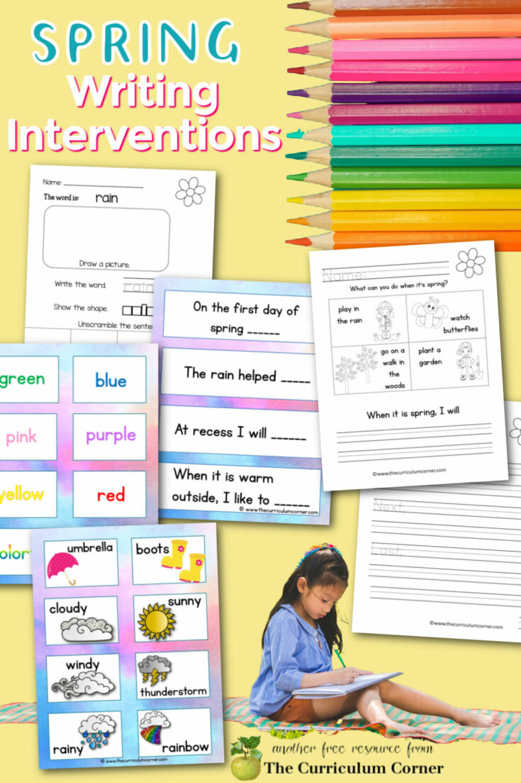 Spring Writing Interventions - The Curriculum Corner 123
