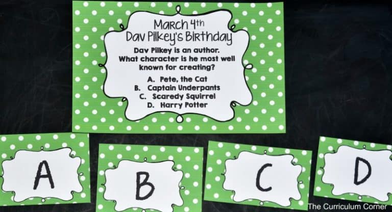 March Bell Ringer Questions - The Curriculum Corner 123