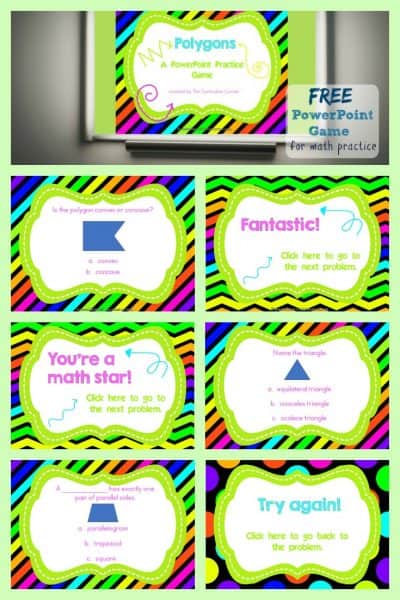 Polygon Geometry Game (PowerPoint) - The Curriculum Corner 123