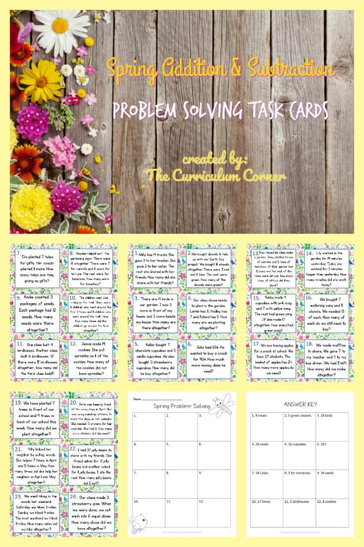 Spring Problem Solving (2nd Grade) - The Curriculum Corner 123