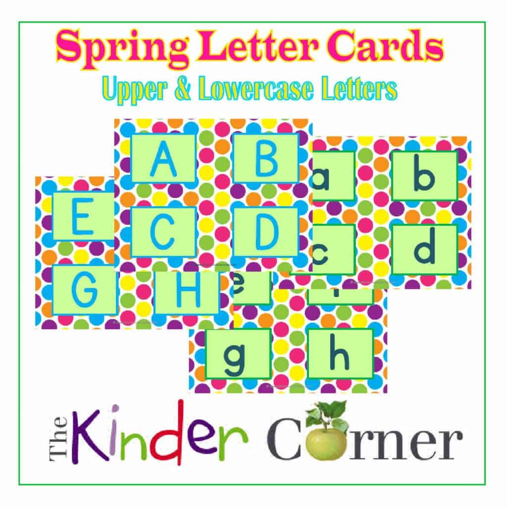 FREE Spring Letter Cards - The Curriculum Corner 123