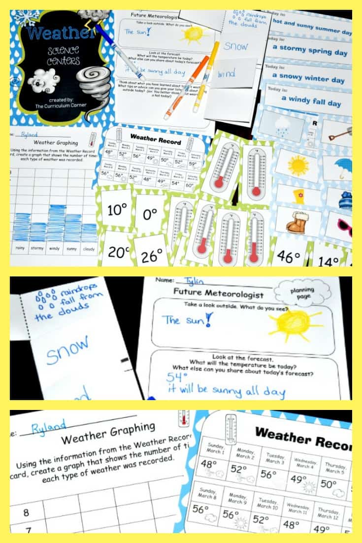 FREE Weather Centers from The Curriculum Corner 6 - The Curriculum ...