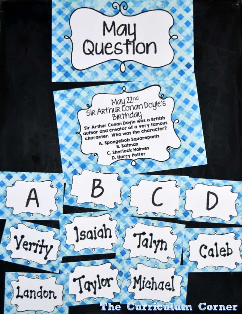 May Bell Ringer Questions - The Curriculum Corner 123