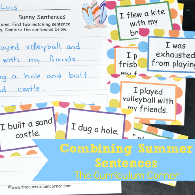 summer sentences - The Curriculum Corner 123