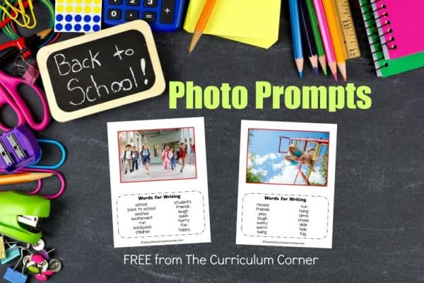 Back to School Photo Prompts - The Curriculum Corner 123