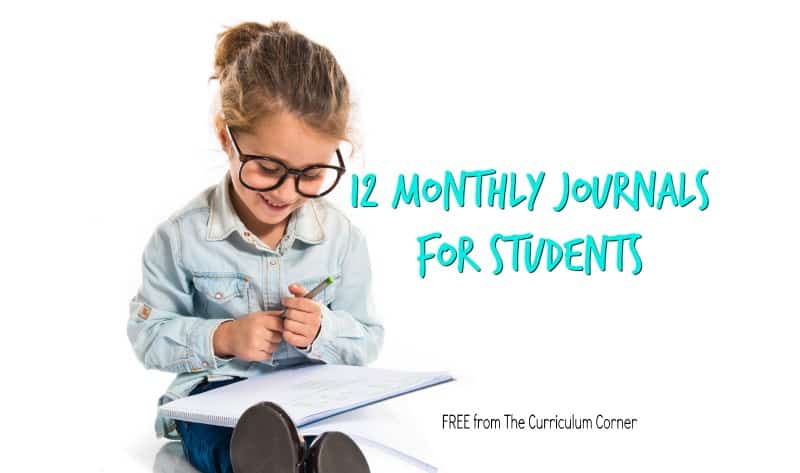 Monthly Printable Journals - The Curriculum Corner 123