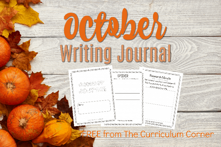 October Writing Journal - The Curriculum Corner 123