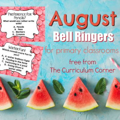 August Resources Collection - The Curriculum Corner 123