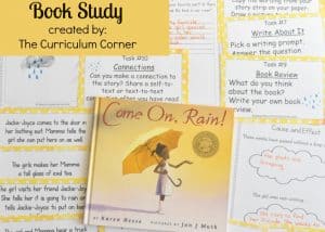 Book Study: Come On, Rain! - The Curriculum Corner 123