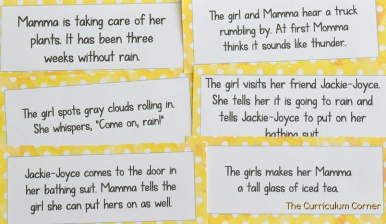 Book Study: Come On, Rain! - The Curriculum Corner 123