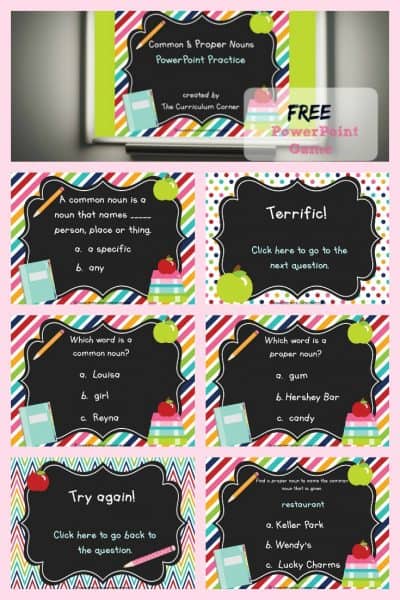 common and proper nouns powerpoint game free - The Curriculum Corner 123