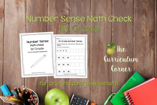 Math Check: 1st Grade Number Sense - The Curriculum Corner 123
