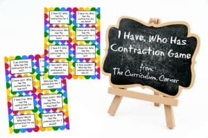 Contractions I Have, Who Has Game - The Curriculum Corner 123