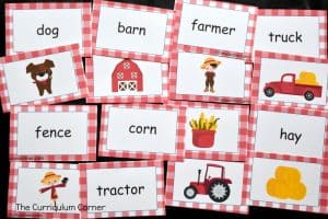 On the Farm Word Work Set - The Curriculum Corner 123