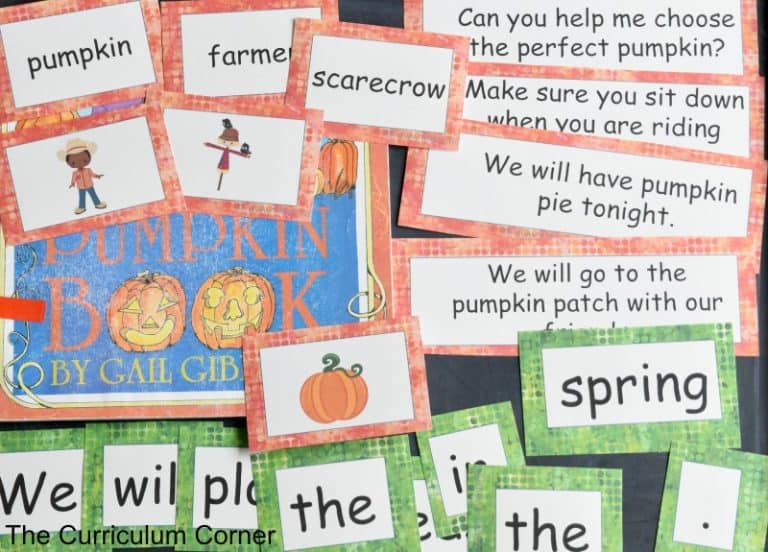 Pumpkin Patch Word Work Set - The Curriculum Corner 123