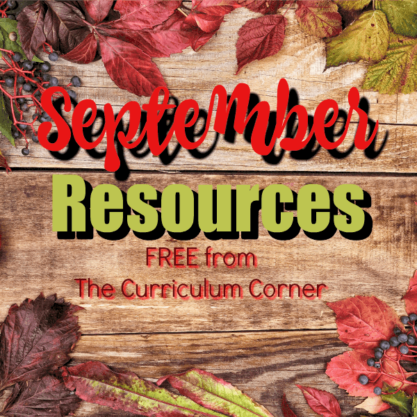september resources feature - The Curriculum Corner 123