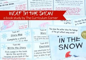 Book Study: Wolf in the Snow - The Curriculum Corner 123
