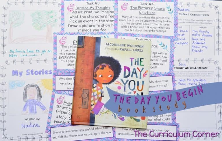 Book Study: The Day You Begin - The Curriculum Corner 123