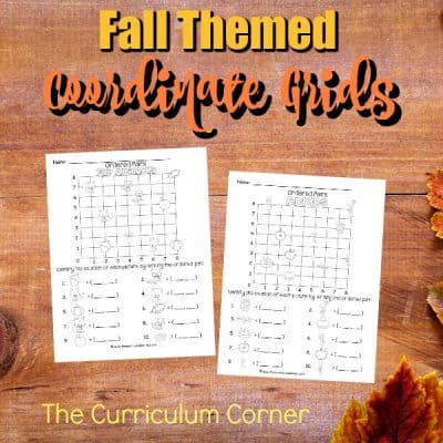 fall coordinate grids feature - The Curriculum Corner 123