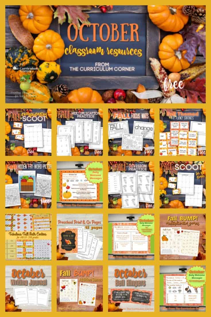 October Collection - The Curriculum Corner 123