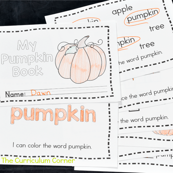 pumpkin booklet feature - The Curriculum Corner 123