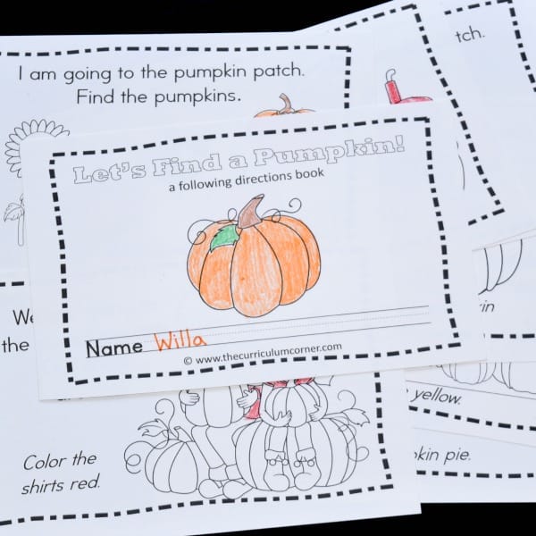 pumpkin patch book feature - The Curriculum Corner 123