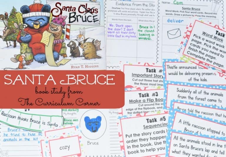 Book Study: Santa Bruce - The Curriculum Corner 123