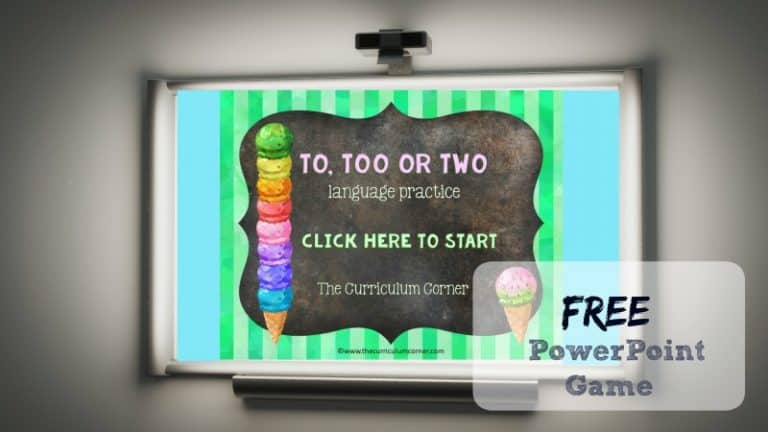 To, Two, Too PowerPoint Game - The Curriculum Corner 123