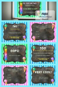 To, Two, Too PowerPoint Game - The Curriculum Corner 123