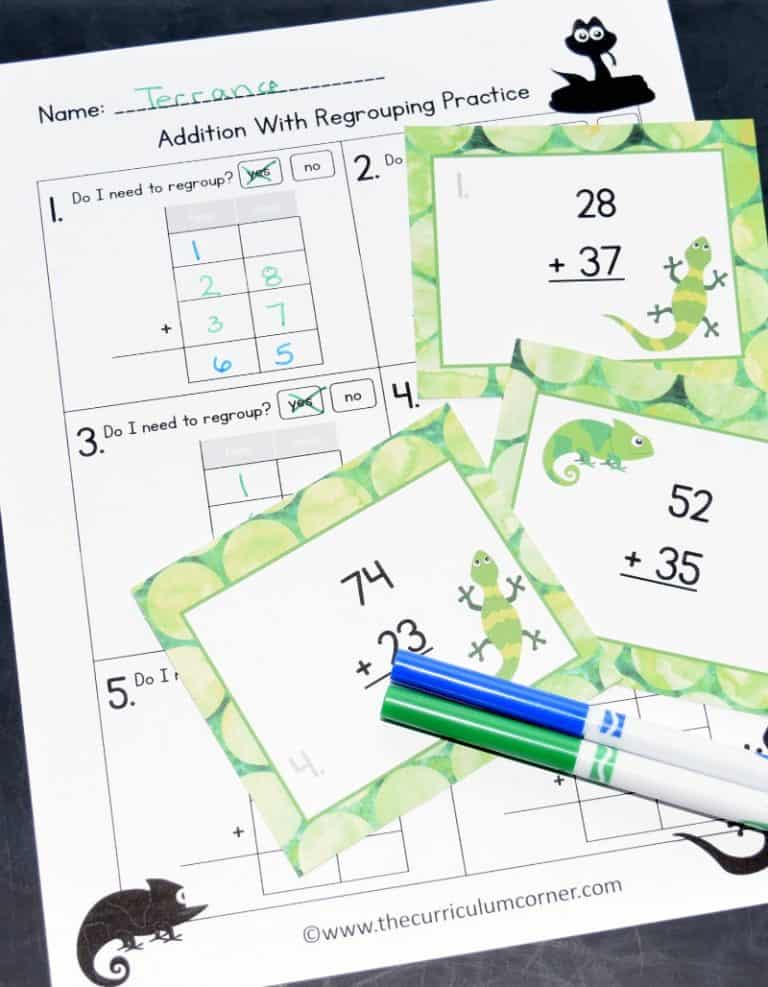 Addition with Regrouping: Differentiated Practice - The Curriculum ...