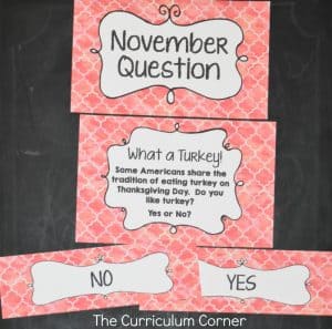November Bell Ringer Questions - The Curriculum Corner 123