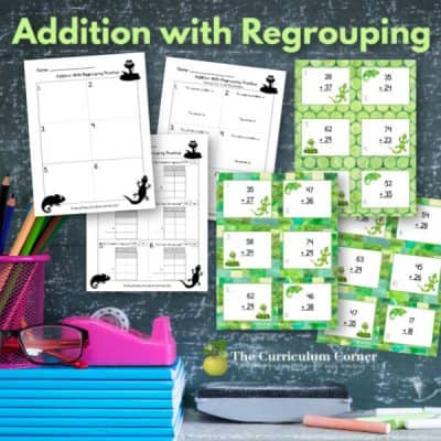 addition regrouping center feature - The Curriculum Corner 123