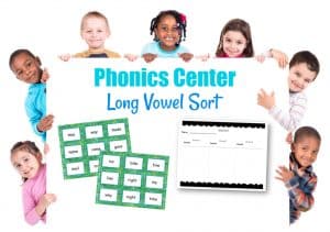 Long Vowel Sort Center - The Curriculum Corner 123