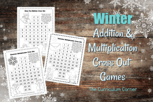 Winter Cross Out Games - The Curriculum Corner 123