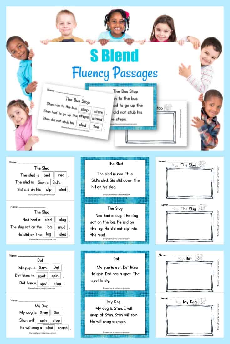 S Blends Fluency Practice - The Curriculum Corner 123