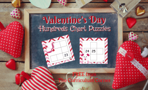 Valentine Hundreds Chart Puzzles - The Curriculum Corner 123