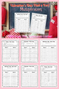 Valentine's Day Multiplication Find a Fact Games - The Curriculum ...
