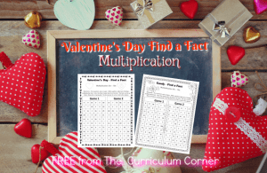 Valentine's Day Multiplication Find a Fact Games - The Curriculum ...