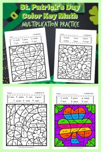 St. Patrick's Day Color Key Multiplication - The Curriculum Corner 123