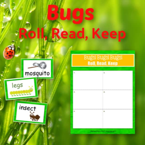 bugs roll read keep 1 feature - The Curriculum Corner 123