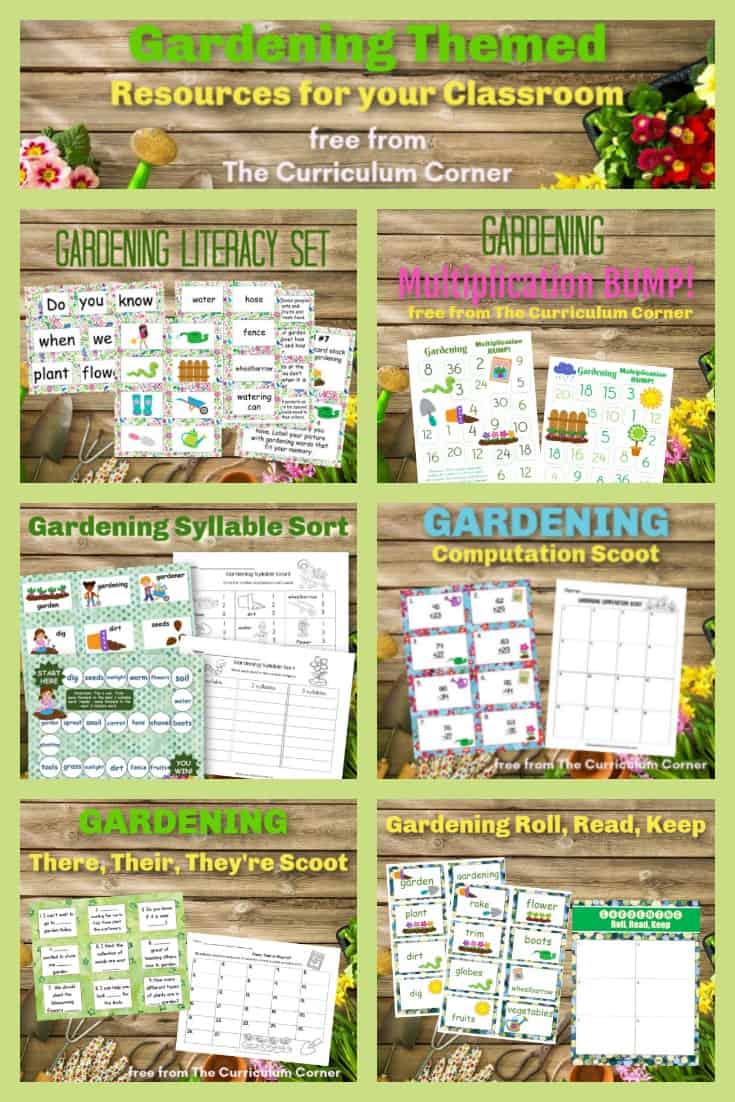 Gardening Themed Collection - The Curriculum Corner 123