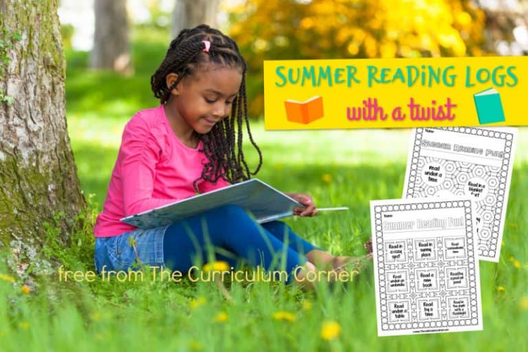 A Twist on Summer Reading Logs - The Curriculum Corner 123
