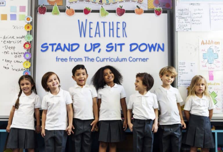 Stand Up. Sit Down: Weather - The Curriculum Corner 123