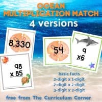 Multiplication Timed Tests - The Curriculum Corner 123